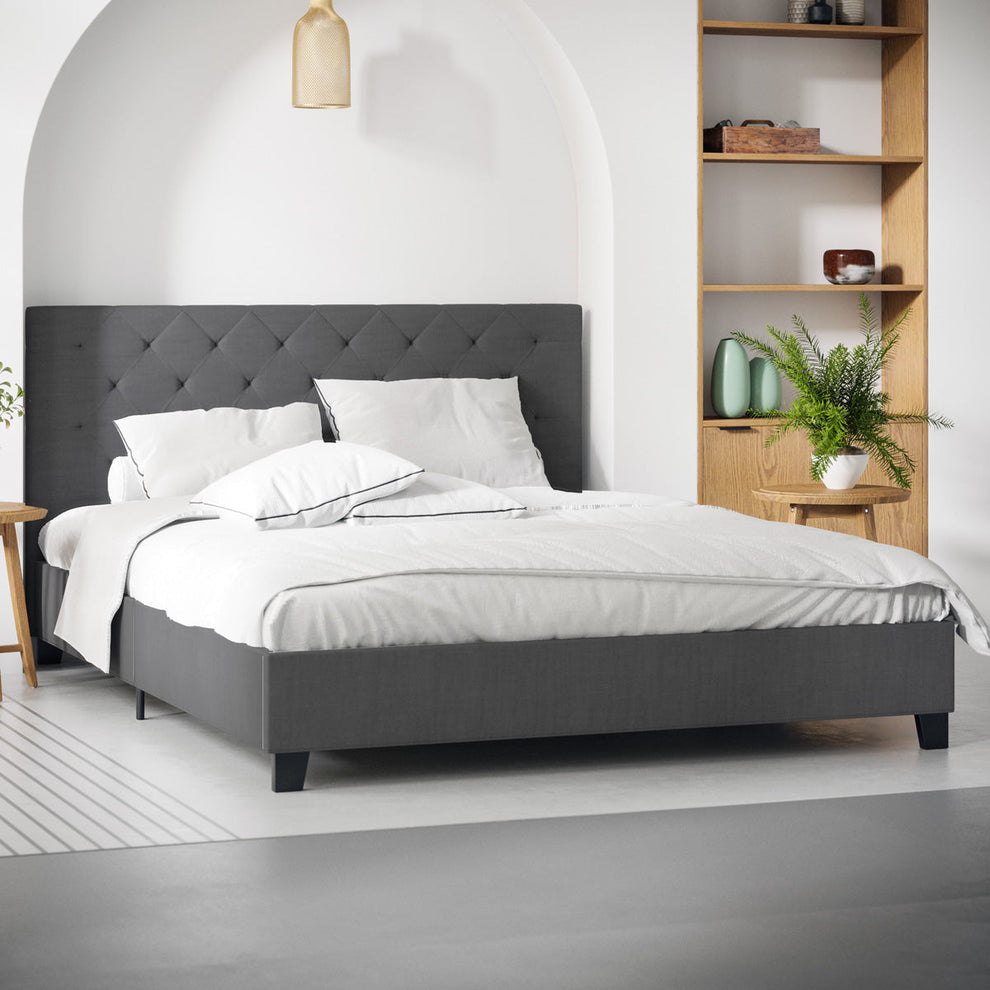 Casper Fabric Bed Frame (Charcoal) – Tommy Swiss